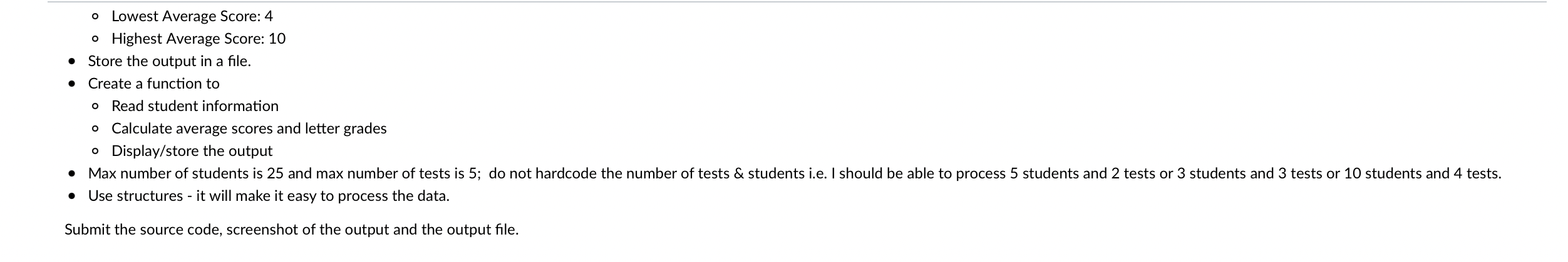 Solved Develop "letter grade" calculator for a class; the | Chegg.com