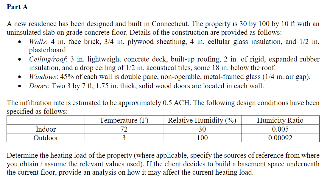 Solved A new residence has been designed and built in | Chegg.com