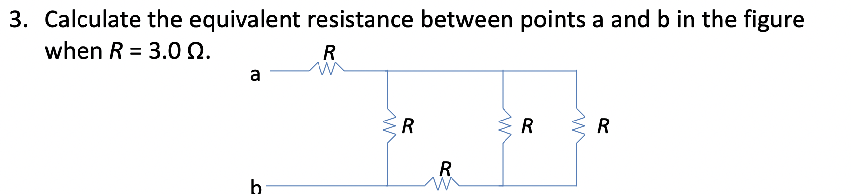 [Solved]: 3. Calculate the equivalent resistance between p