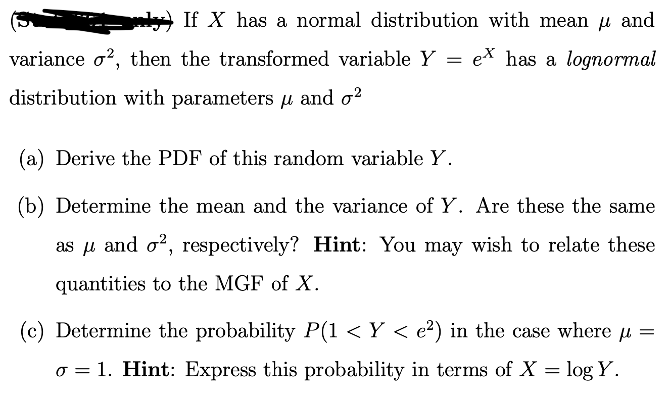 Solved 1) If X has a normal distribution with mean u and | Chegg.com
