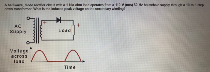 Solved A full-wave, 4-diode bridge rectifier circuit with a | Chegg.com