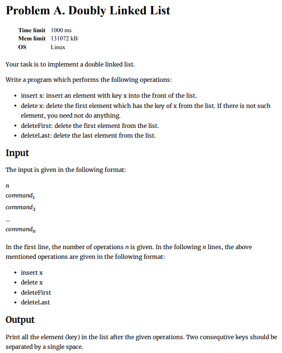Solved Time limit 1000 ms Mem limit 131072kB OS Linux Your | Chegg.com