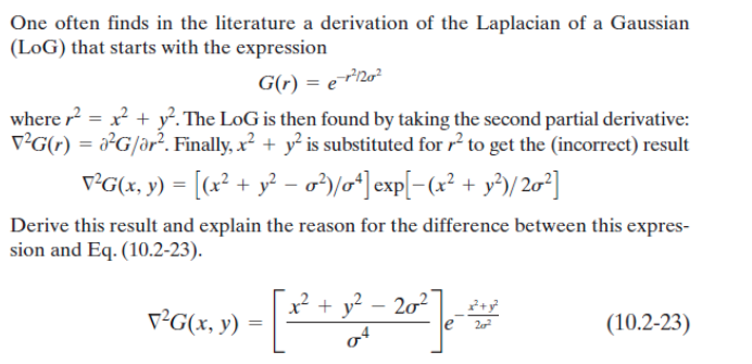 Solved One often finds in the literature a derivation of the | Chegg.com