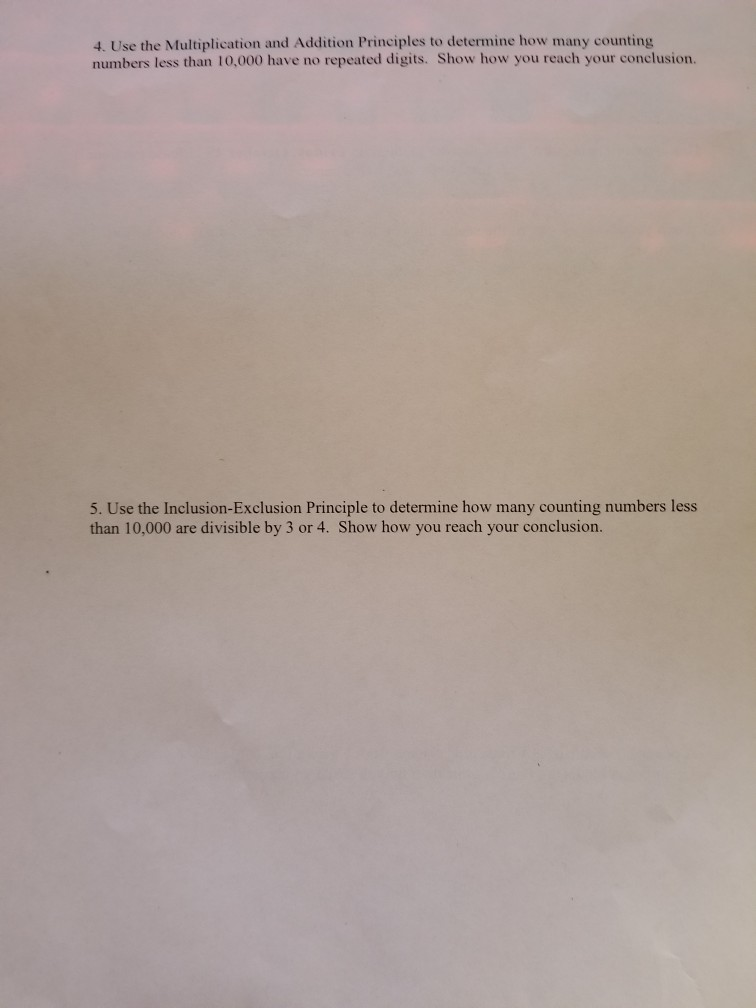 Solved 4. Use the Multiplication and Addition Principles to | Chegg.com