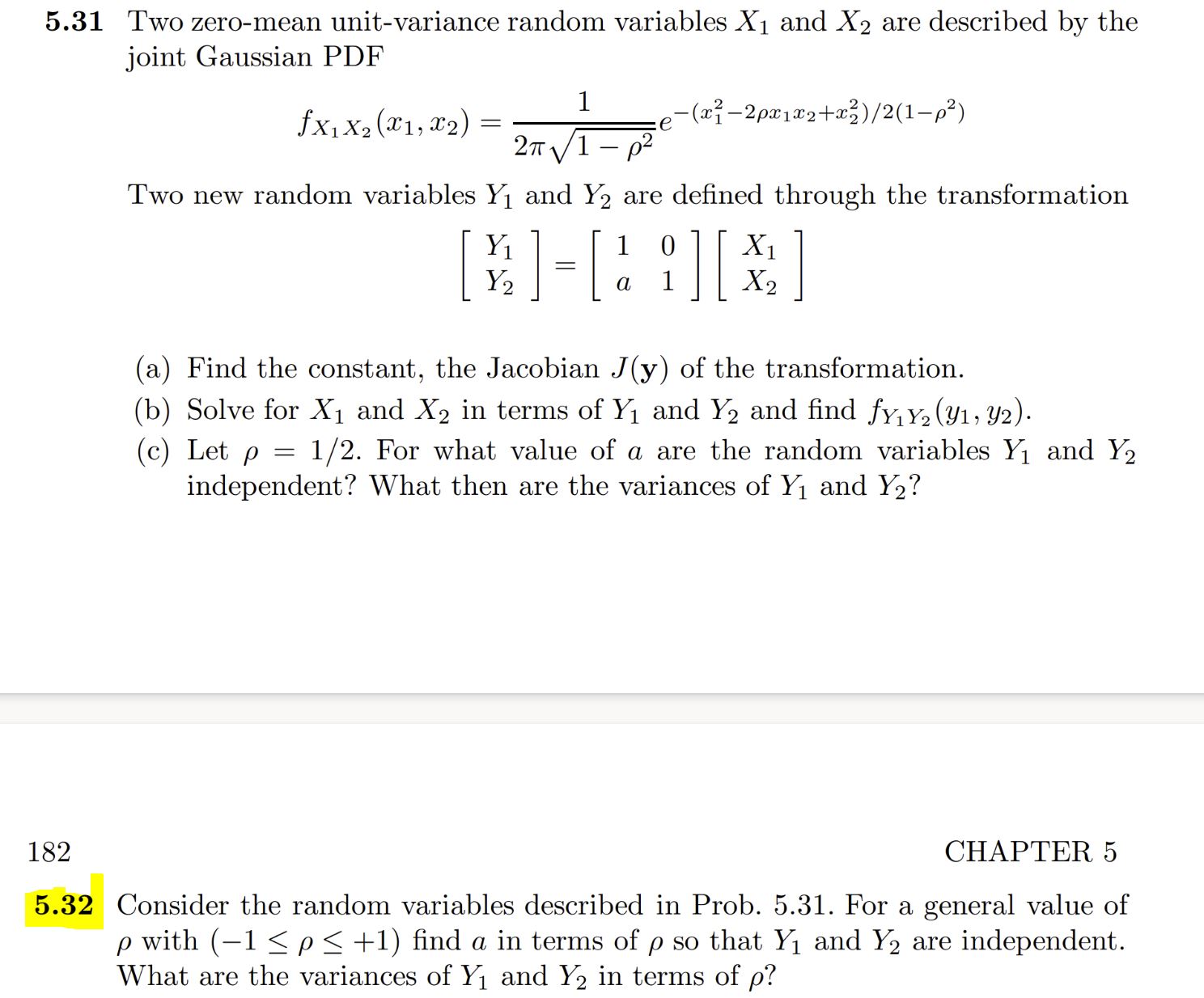 Solved .31 Two zero-mean unit-variance random variables X1 | Chegg.com