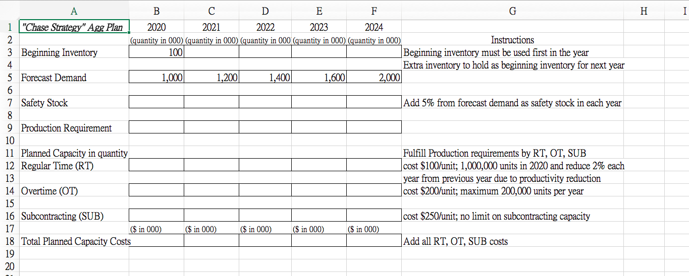 H I A B с D E F G 1 "Chase Strategy" Agg Plan | Chegg.com