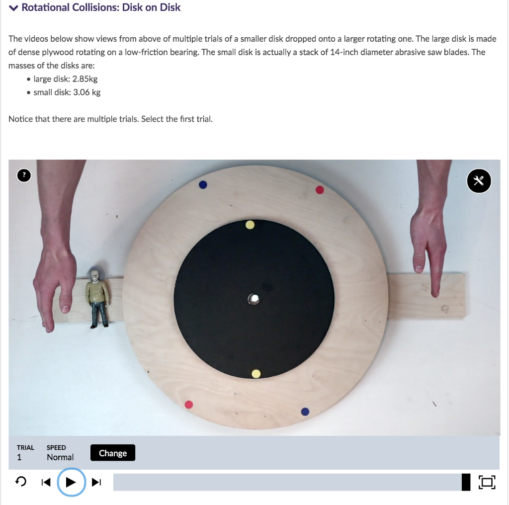 v Rotational Collisions: Disk on Disk The videos | Chegg.com