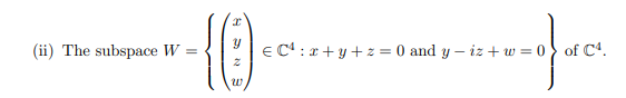 Solved 4. For each of the following subspaces, find a basis, | Chegg.com