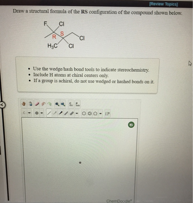 Solved Review Topics] Draw a structural formula of the RS | Chegg.com