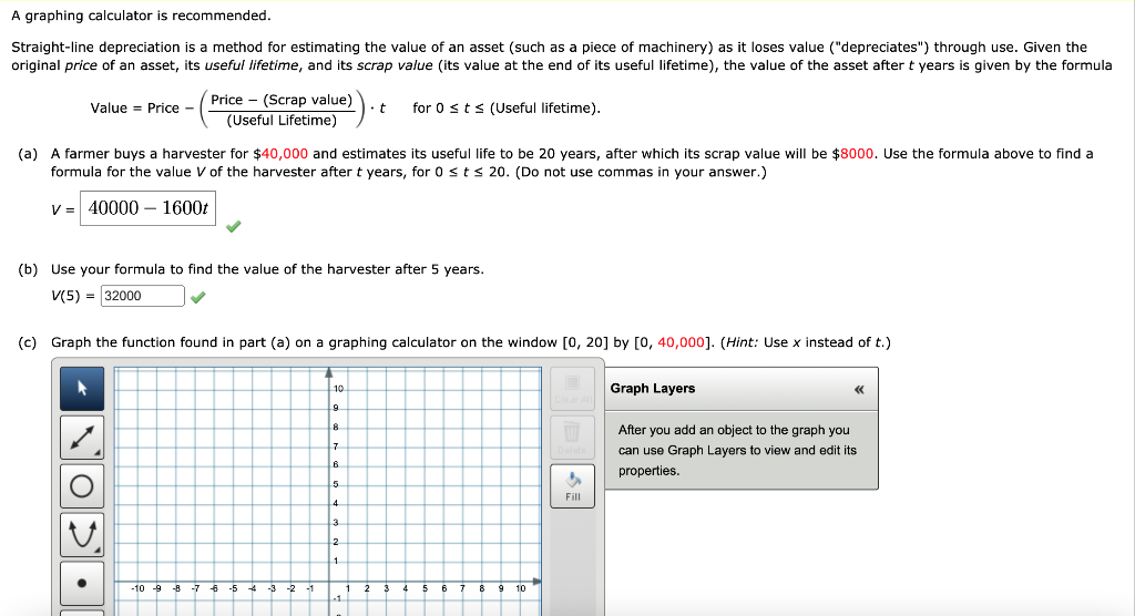 Solved A graphing calculator is recommended. Straight-line | Chegg.com