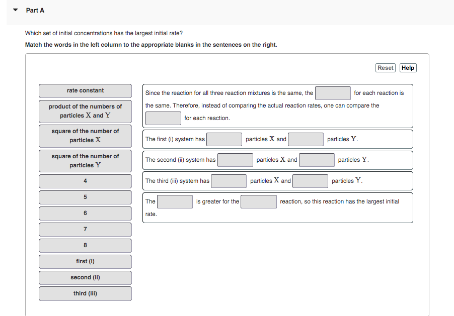 Which set of initial concentrations has the largest | Chegg.com
