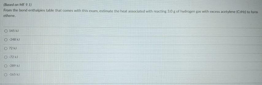 Solved (Based on ChemTutor, lecture 26) From the following | Chegg.com