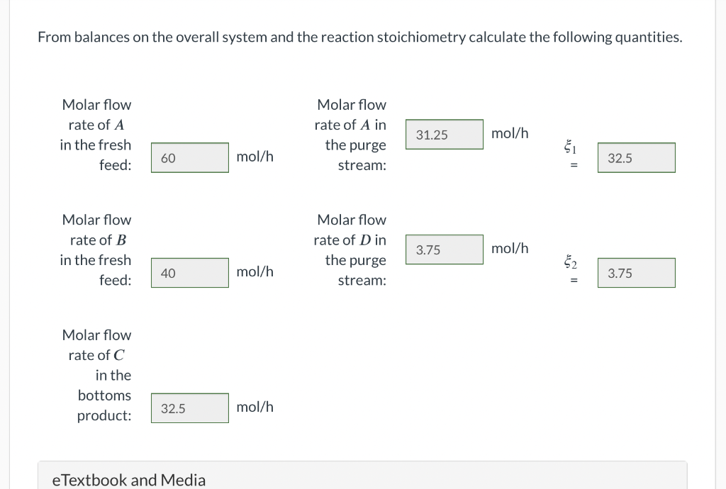 Solved Fresh feed consisting of equimolar amounts of species | Chegg.com