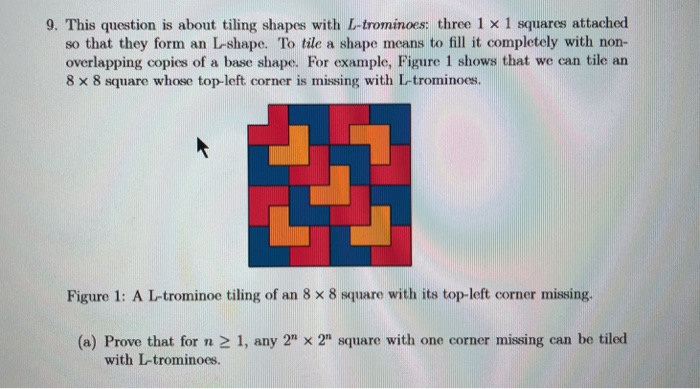 Solved 9. This question is about tiling shapes with | Chegg.com