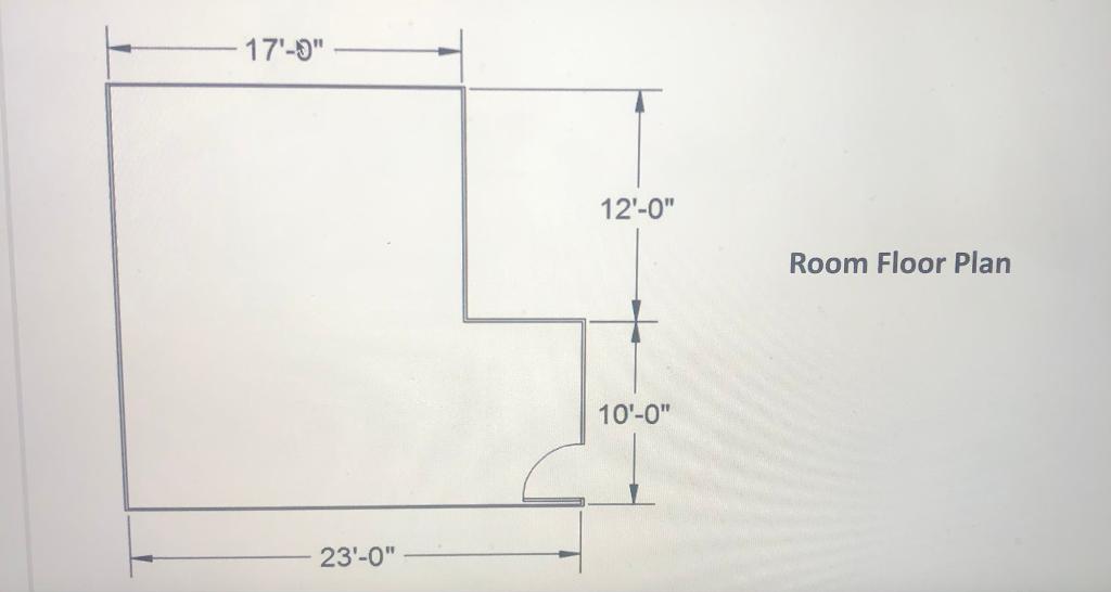 Solved The room in Figure is to receive a two-foot by | Chegg.com