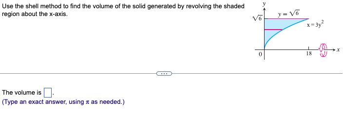 Solved Use the shell method to find the volume of the solid | Chegg.com