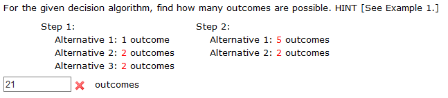 Solved For the given decision algorithm, find how many | Chegg.com