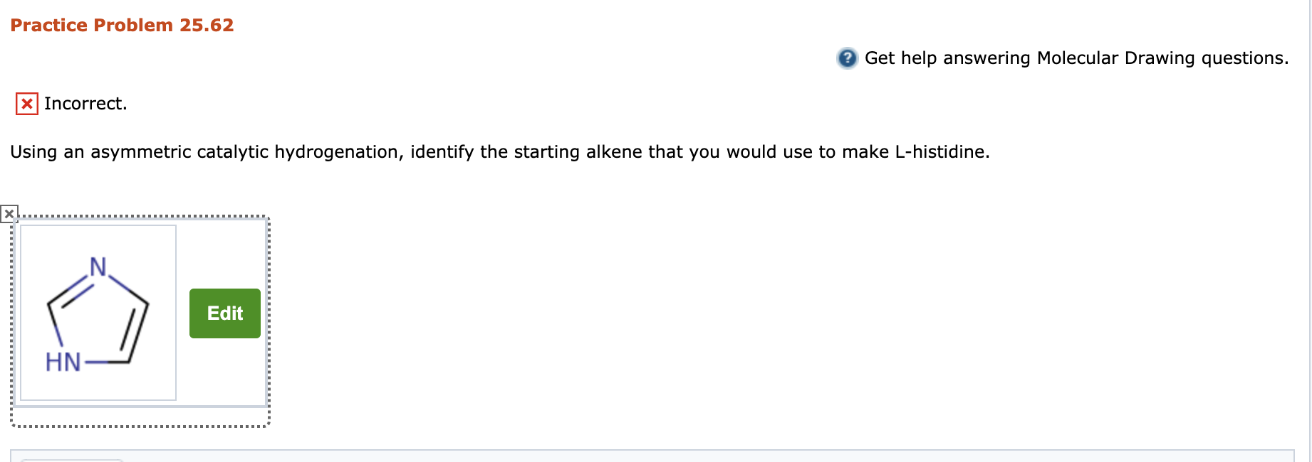 Solved Practice Problem 25.62 Get help answering Molecular | Chegg.com