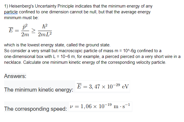 Solved 1) Heisenberg's Uncertainty Principle indicates that | Chegg.com