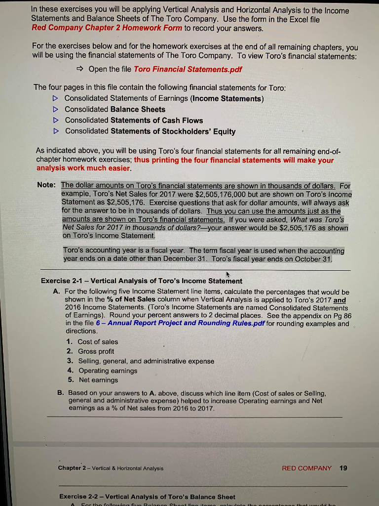 financial exercises in excel