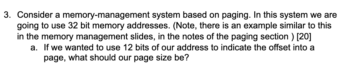 Solved 3. Consider a memory-management system based on | Chegg.com