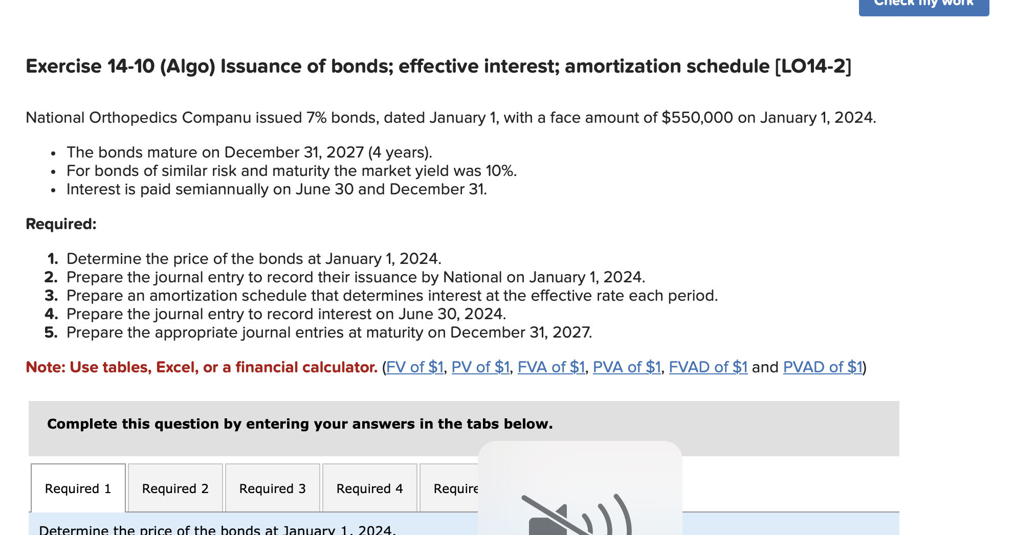 Solved Exercise 14-10 (Algo) Issuance of bonds; effective | Chegg.com