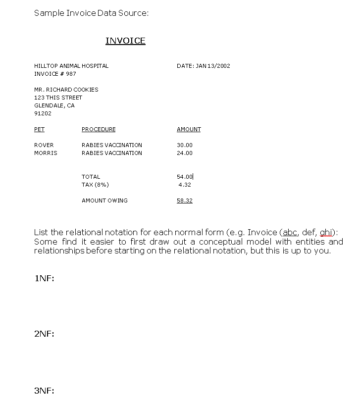 Solved Sample Invoice Data Source: INVOICE DATE: JAN 13/2002 | Chegg.com