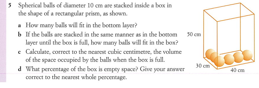 Solved 5 Spherical balls of diameter \\( 10 \\mathrm{~cm} | Chegg.com