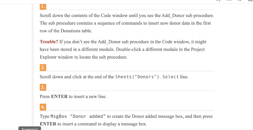 1. Scroll down the contents of the Code window until | Chegg.com