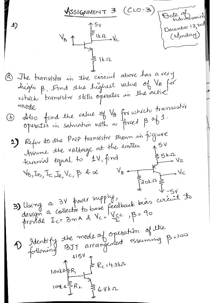 Solved ASSIGNMENT 3 (CL0-3) 154 • Vc Date of Submission | Chegg.com