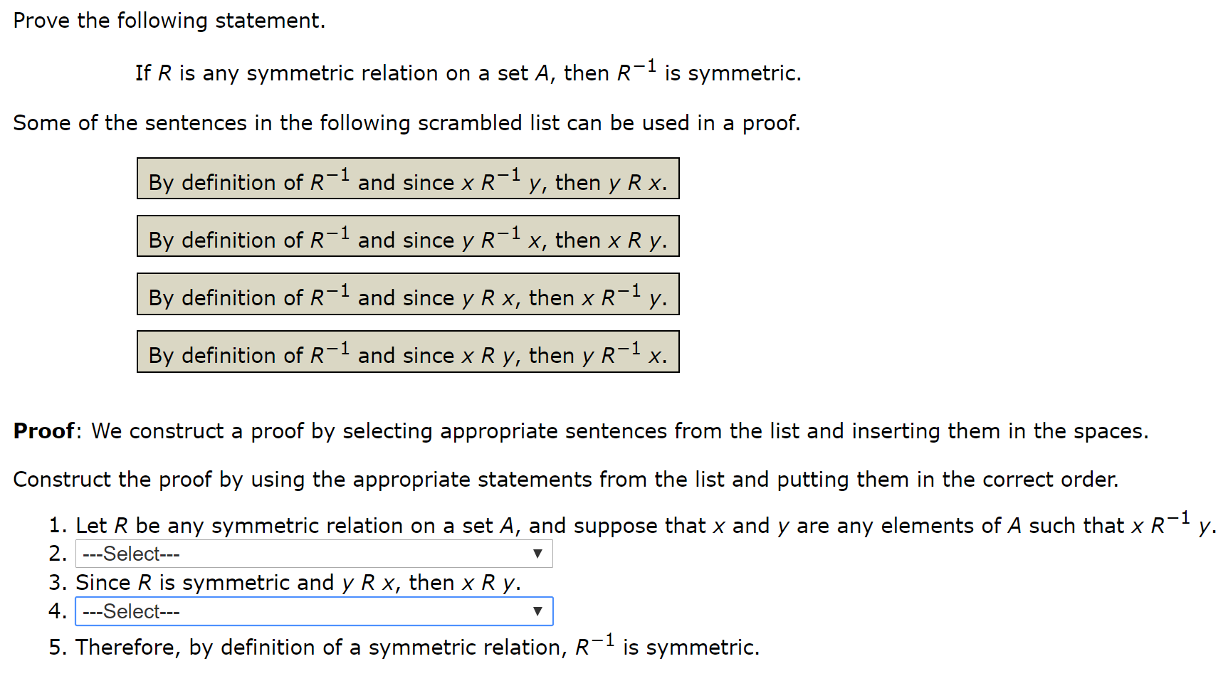 Solved Prove the following statement. If R is any symmetric | Chegg.com Solved Prove the following statement. If R is any symmetric | Chegg.com