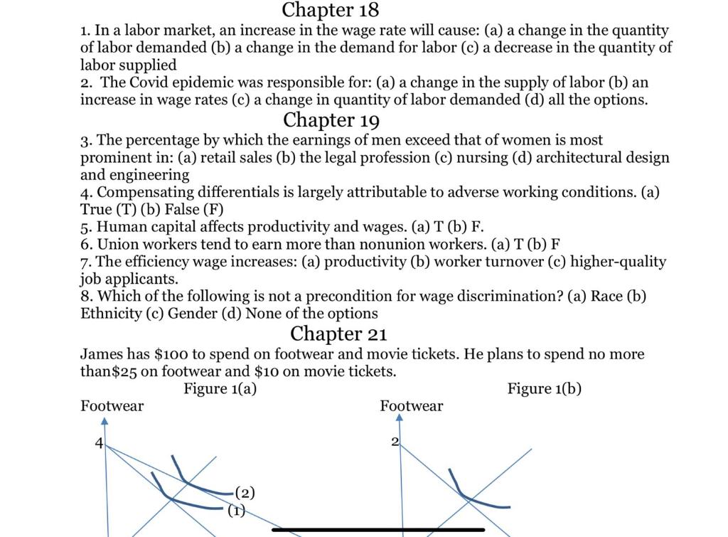 Solved 1. In a labor market, an increase in the wage rate | Chegg.com