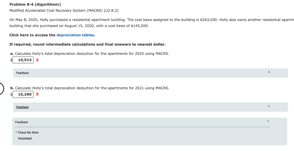 Solved Problem 8-4 (Algorithmic) Modified Accelerated Cost | Chegg.com Solved Problem 8-4 (Algorithmic) Modified Accelerated Cost | Chegg.com