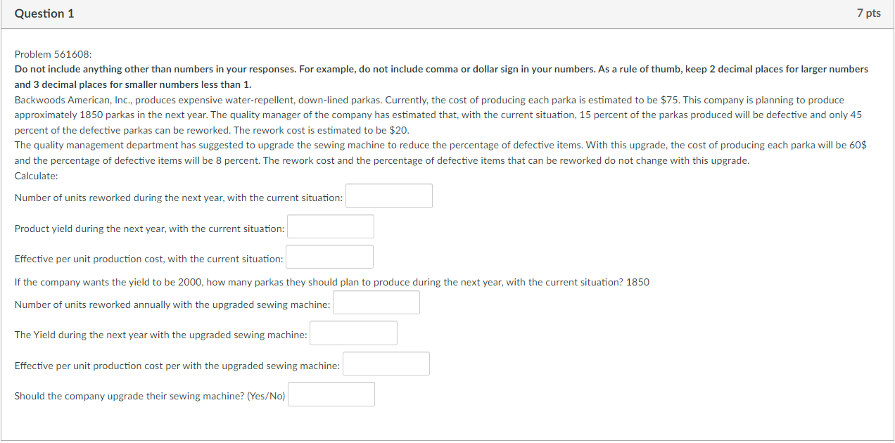 Solved Problem 561608: and 3 decimal places for smaller | Chegg.com