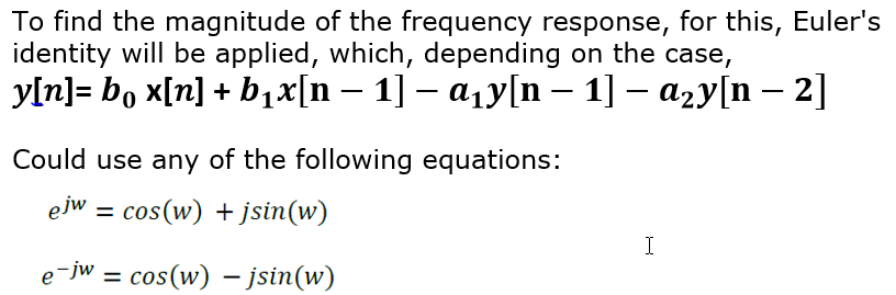 Solved To find the magnitude of the frequency response, for | Chegg.com
