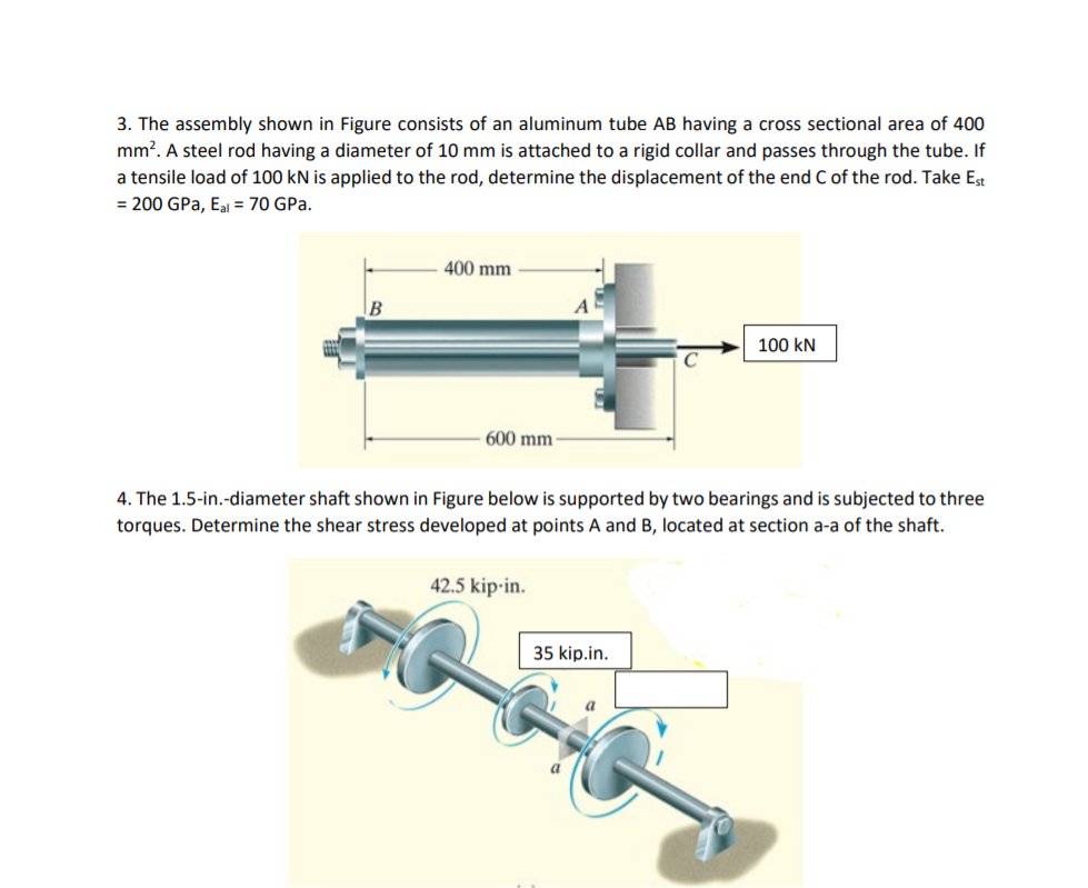 Solved Problem 1. A uniform A-36 steel bar is shown in | Chegg.com