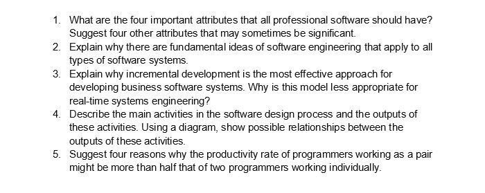 Solved 1. What are the four important attributes that all | Chegg.com
