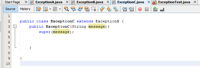 Solved ExceptionA.java X ExceptionB.java x ExceptionC.java X | Chegg.com