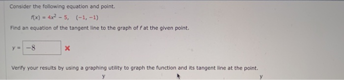 Solved Consider the following equation and point. x) 4x2-5, | Chegg.com