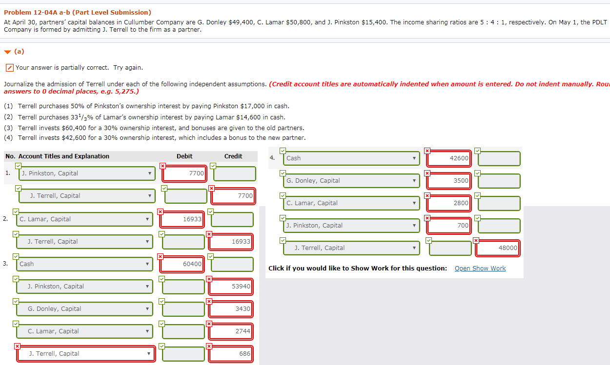 Solved Problem 12-04A a-b (Part Level Submission) At April | Chegg.com