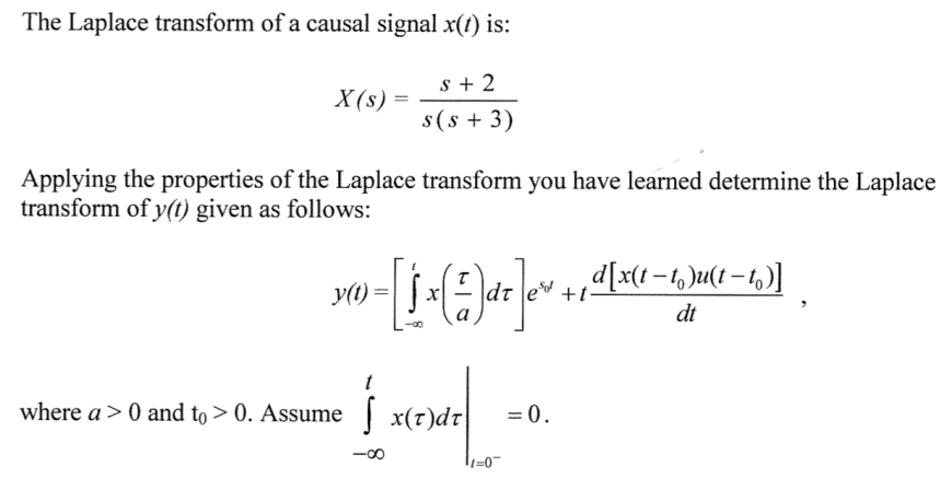 Solved The Laplace transform of a causal signal x(t) is: s2 | Chegg.com