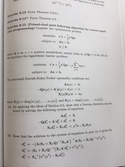Consider the optimization problem minimize c'x + 1/2 | Chegg.com
