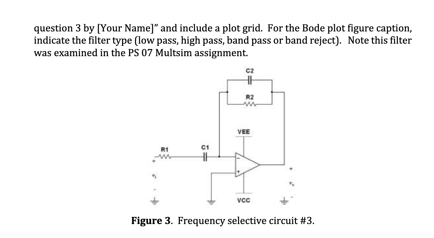Solved 3. The transfer function for the frequency selective | Chegg.com