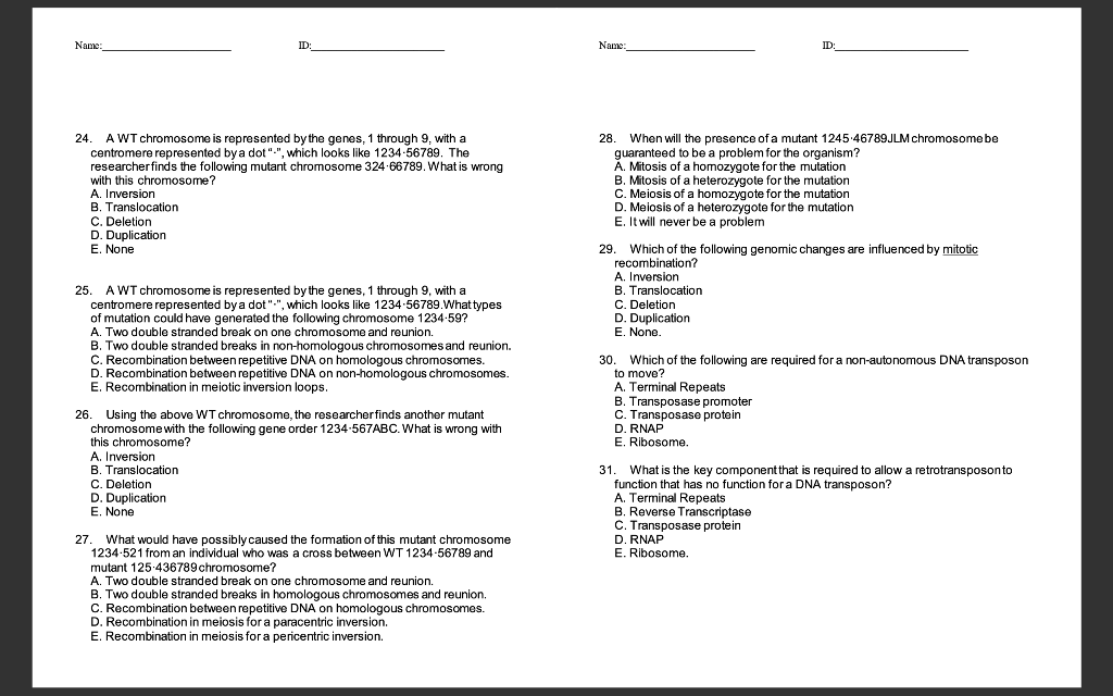 Solved Section 5. Answer the following questions on genomics | Chegg.com