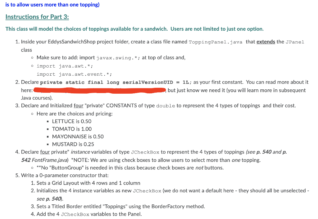 Solved Chapter 10-11 Programming Project Graphical User | Chegg.com