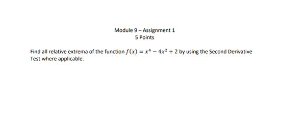 Solved Find all relative extrema of the function | Chegg.com