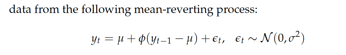 Solved data from the following mean-reverting process: yt = | Chegg.com