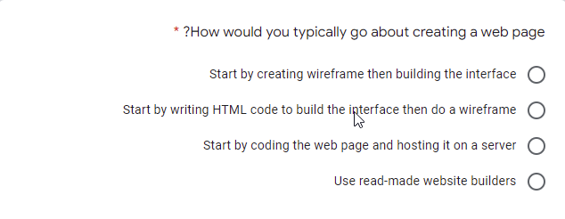 Solved * ?How would you typically go about creating a web | Chegg.com