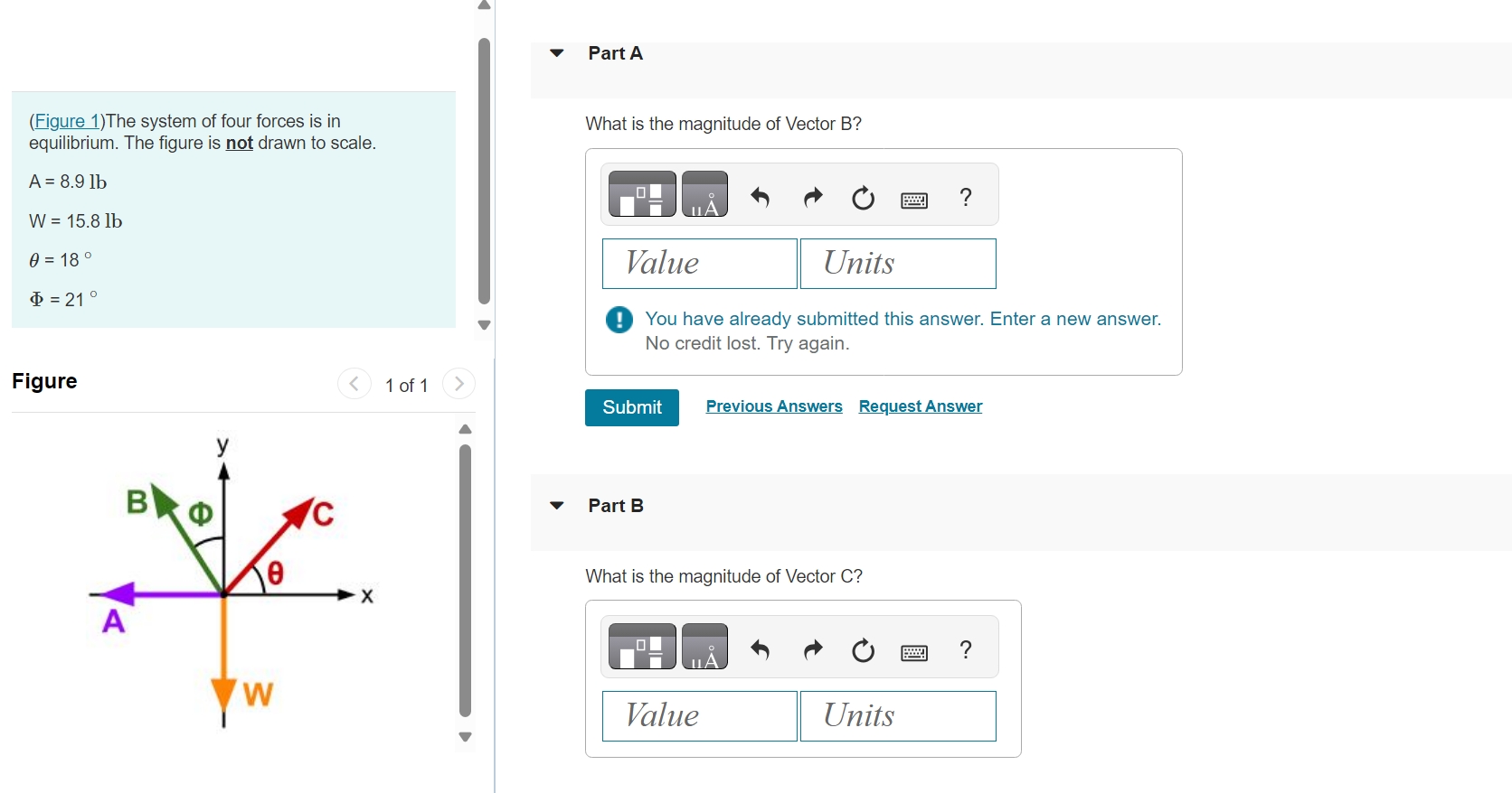 Solved Part A(Figure 1)The system of four forces is inWhat | Chegg.com