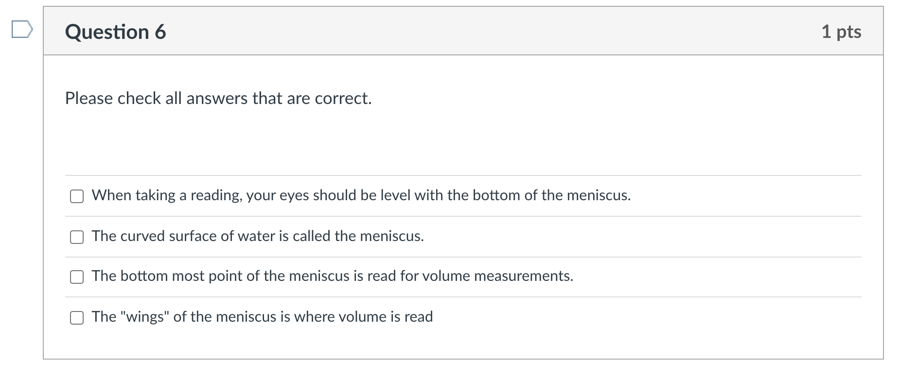 Solved Question 6 1 pts Please check all answers that are | Chegg.com
